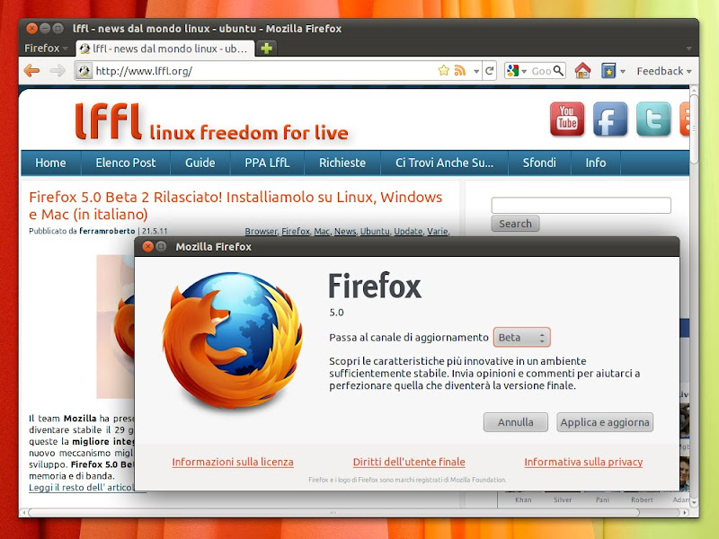 Firefox 5.0 Beta 2 Rilasciato! Installiamolo su Linux, Windows e Mac ...